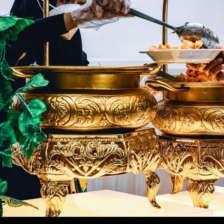 Chafing Dish Kuningan Tembaga Atau Pemanas Makanan - Kerajinan Tembaga ...